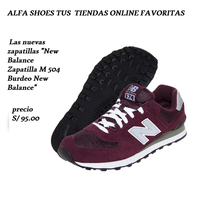 New Balance Zapatilla M 504 Burdeo New Balance